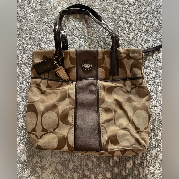 Coach | Bags | Authentic Coach Brown Logo Pocketbook | Poshmark
